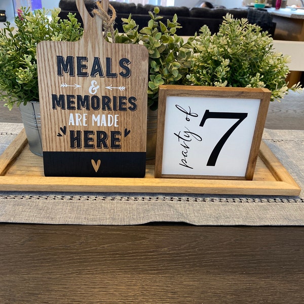 Party of Number Sign / Farmhouse Wood Sign - Etsy