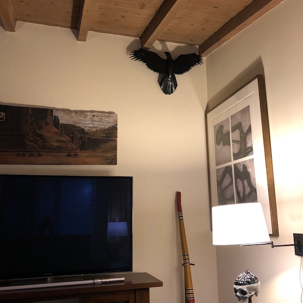 Owl Wood Sculpture Attacking Pose Jason Tennant - Etsy