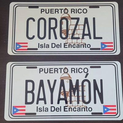 Puerto Rico Tablilla, Puerto Rico License Plate SVG, Puerto Rico ...