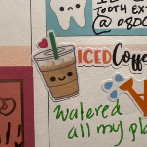 Happy Gym Label Tracker Reminder Cute Kawaii Planner Stickers - Etsy