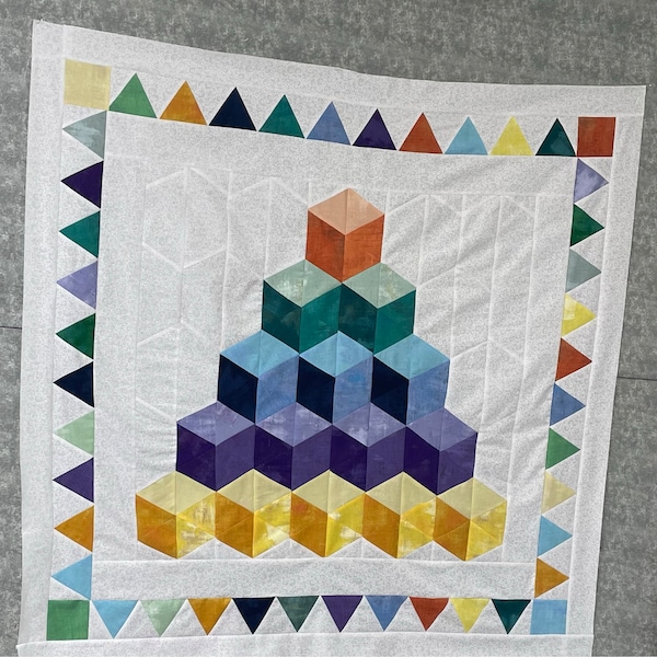 PDF Pattern Tumbling Blocks - Etsy