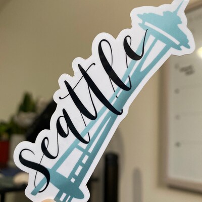 Seattle Space Needle Vinyl Sticker Sticker Decal for Laptop, Water ...