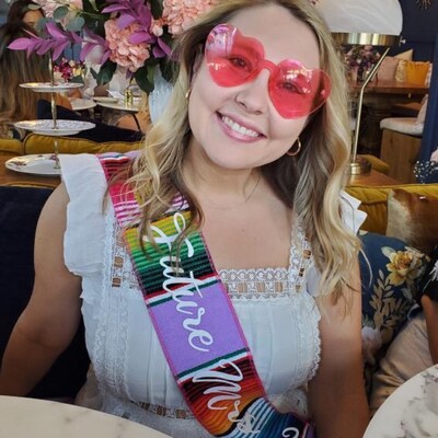 Custom Sash Final Fiesta Bachelorette Sash Personalized Serape Sash ...