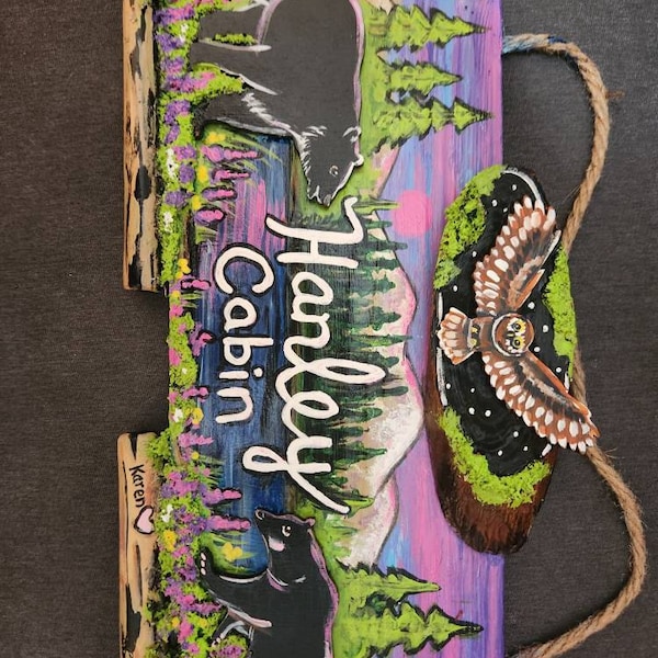 Opossum Sign With Turtle and Moth - Etsy