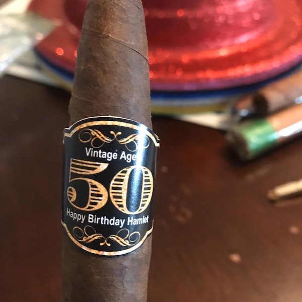 Custom Milestone Birthday Cigar Labels Party Favor 30th 40th 50th ...