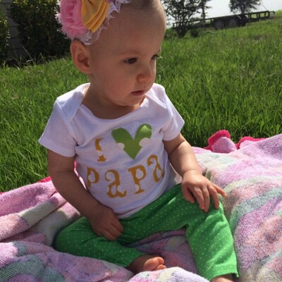 I Heart Papa Onesie - Etsy