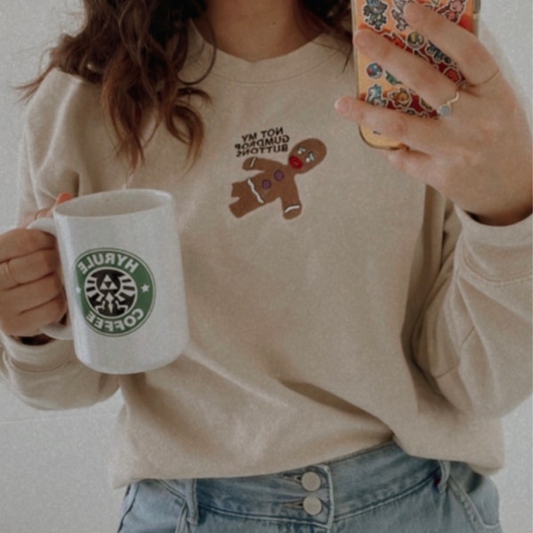 Shrek Galleta De Jengibre Embroidered Sweater | T-shirtvalentines Day ...