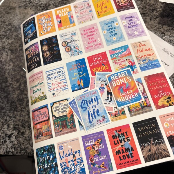 Waterproof, 30 Custom Book Cover Stickers for Book Journals, Reading ...