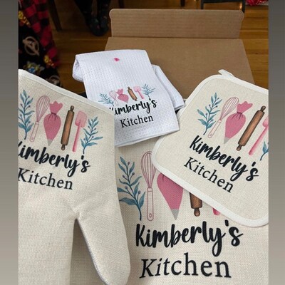 Personalized Kitchen Towels Custom Dish Towel Last Name Tea Towel With ...