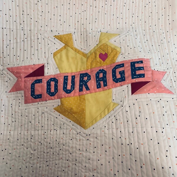 COURAGE Tattoo Quilt Block Pattern - Etsy