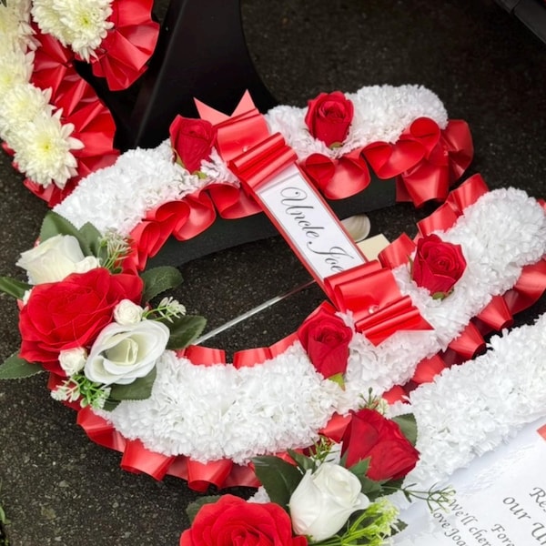 DAD TRIBUTE FRAME - Artificial Flowers - Grave Memorial - Any Colour ...