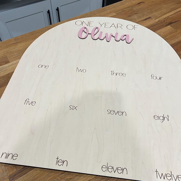 My First Year One Year of Photo Board Wooden Milestone Board 1st ...