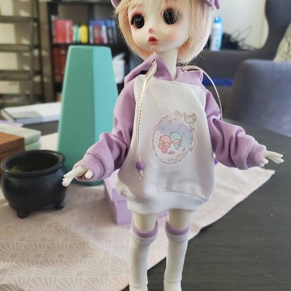 Yosd Cartoon Hoodie & Pumpkin Hat for 1/6 BJD Doll Clothes Neo Blythe ...