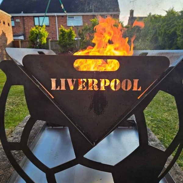 Fire Pit and BBQ Grill - Football Team, Personalisation - Large Size ...