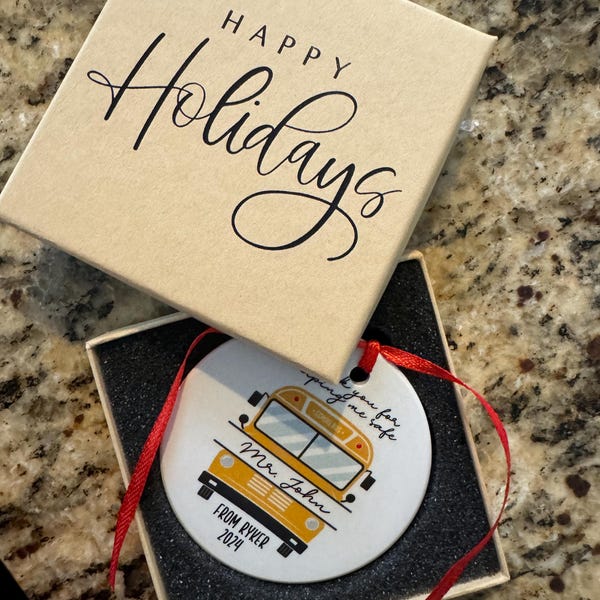School Bus Driver Christmas Ornament Best Bus Driver Gift Personalized ...