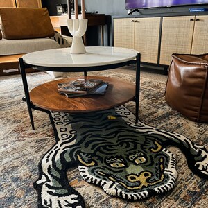 Antelope Grey Area Rug Handmade Animal Print Hand Tufted 100% - Etsy