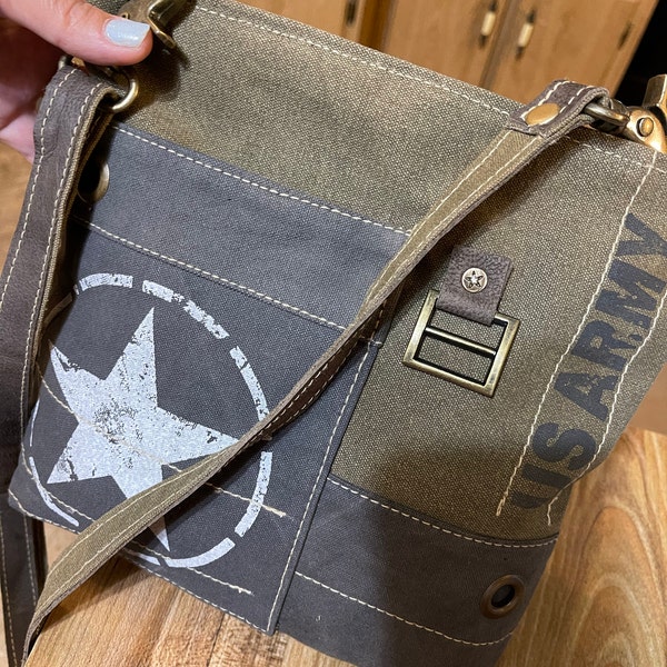 US Army Repurposed and Sustainable Military Canvas Crossbody Bag - Etsy