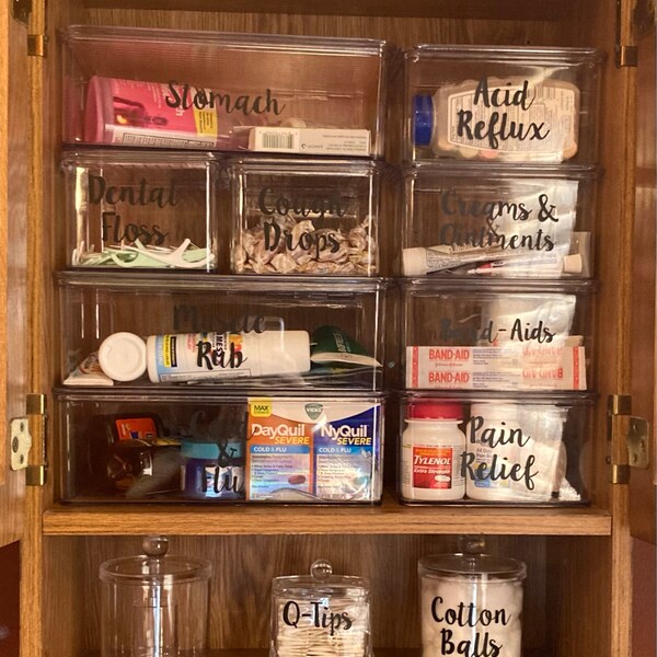 Labels for Organizing | up to 20 Customizable Labels | Bathroom ...