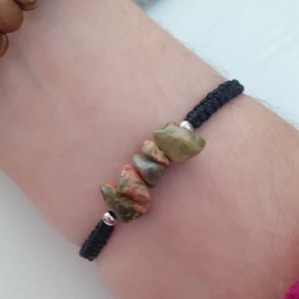 Indie Macrame Bracelet for Men, Adjustable Knotted Bracelet, Ethnic ...