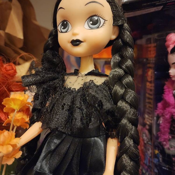 Wednesday Addams Doll /dress White and Black/merlina Addams Doll in ...