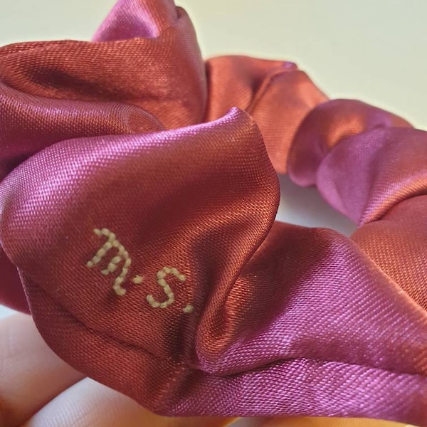 CLASSIC / MONOGRAM - Letters Name, Scrunchie Embroidered Hair ...