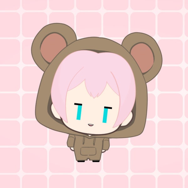 Premade Vtuber - Color Customizable, 6 Toggle Switches, 7 Cute Emotes ...