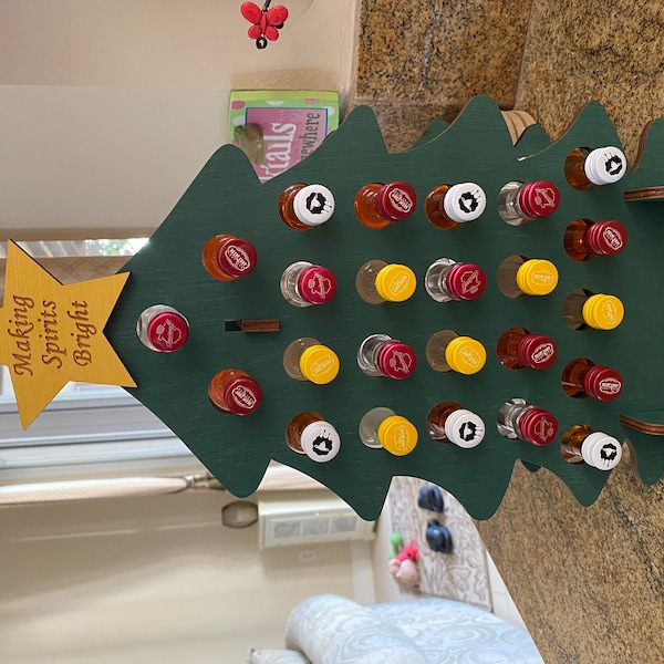12 Mini Wine Advent Calendar or 24 Mini Liquor Tree, FREE SHIPPING, 12 ...