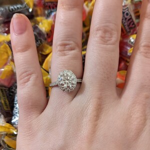 2CT Certified Lab Created Brilliant Cut Diamond Engagement - Etsy