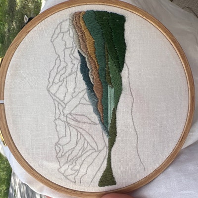 Hidden Beach Embroidery Pattern Digital PDF for DIY Craft. Embroidered ...