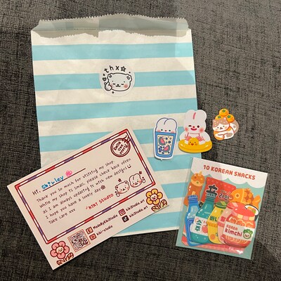 10 Korean Snacks Sticker Pack Water Resistant Laminated Die Cut Sticker ...