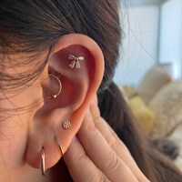 16g Star Rook Earring Whimsigoth Sparkly Daith Piercing Cartilage Star ...
