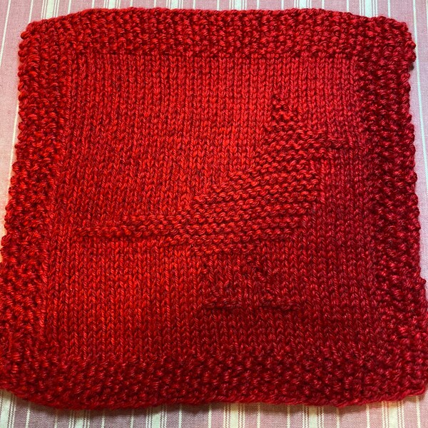 Knitting Pattern for Cardinal Blue Jay Bird Washcloth or Afghan Square ...