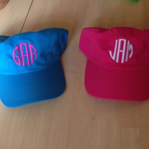 Ladies' Monogram Baseball Cap Circle Shaped Letters Custom Color Hat ...