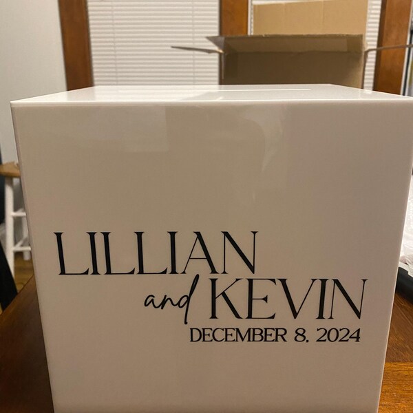 Personalized Wedding Card Box, Large Card Box for Weddings, Wedding ...