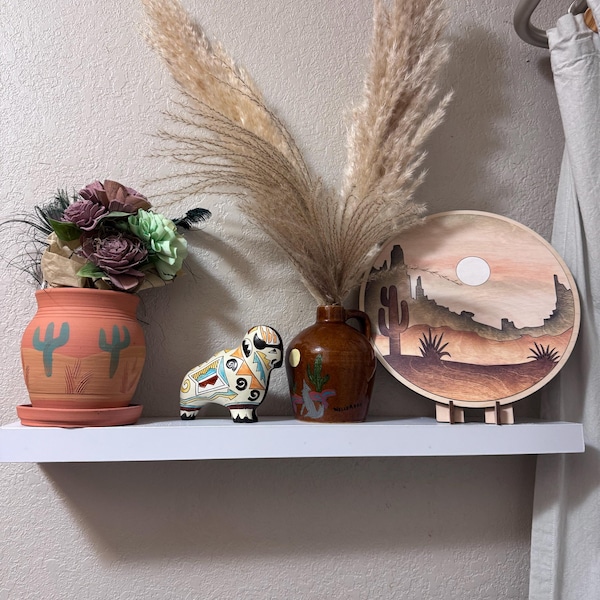 Southwestern Wall Art, Desert Wood Wall Art, Cactus Home Decor ...