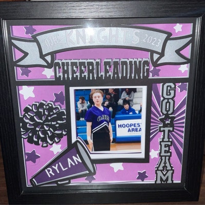 Cheerleading Shadow Box Svg, Shadow Box Svg, Cheerleading Svg, Cheer ...