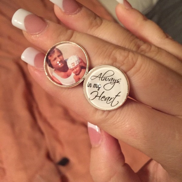 Memorial Photo Cuff Links - Always in My Heart Picture Wedding ...