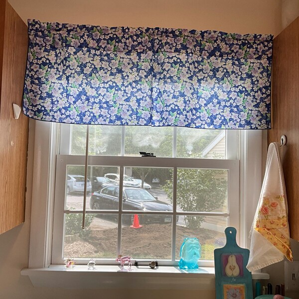 Yellow Roses Valance – Cottagecore Vintage Rose Floral Curtain ...