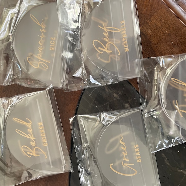 Acrylic Buffet Food Name Sign, Food Table Tent Card, Food Tag, Cute ...