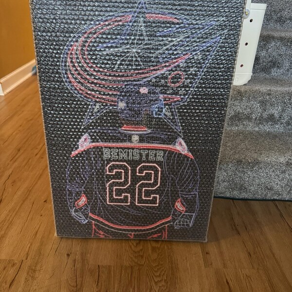 Tom Brady Poster Neon Effect New England Patriots NFL Canvas Wall Art ...