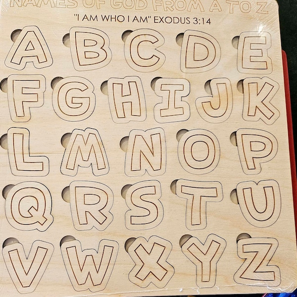 Names of God Puzzle | Wooden Bible Puzzle | Wooden Puzzle | Bible Study ...
