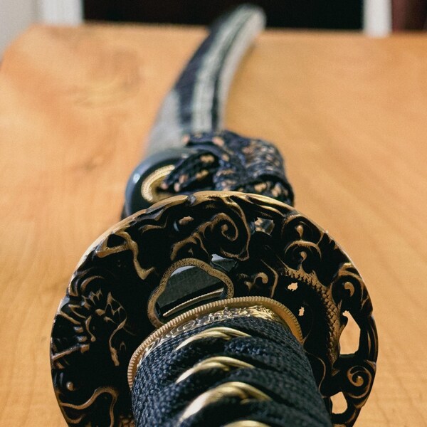 Hand-forged Japanese Samurai Anime Wooden Knife Katana Wooden Training ...