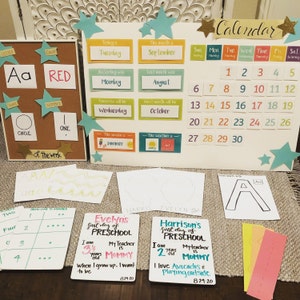 Morning Board Printable Activity Toddler Kids Homeschool Weather Chart ...