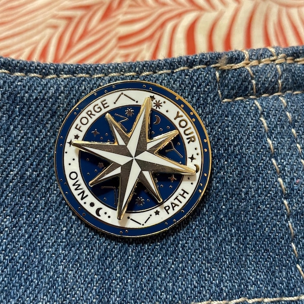 Forge Your Own Path Enamel Pin | Interactive Spinning Pin | Celestial ...