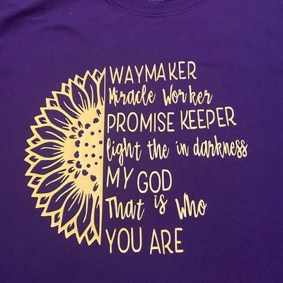 Waymaker Miracle Worker Sunflower svg Png Dxf CRICUT SILHOUETTE Digital ...