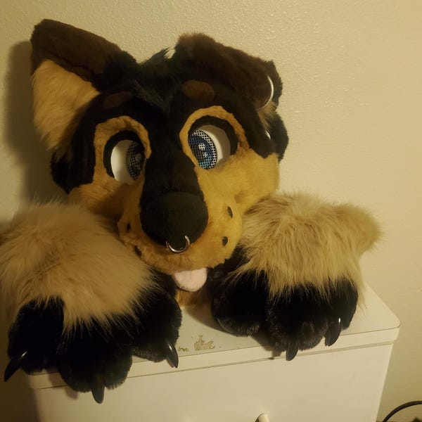 Furry Paws With Star Pattern and Colorful Style | Fluffy Fursuit ...