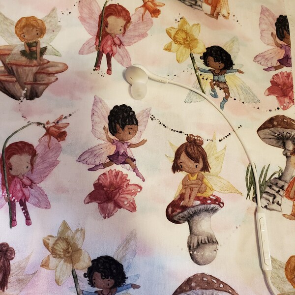 Fairy Fabric, Clouds Fabric, Kids Fabric, Cotton by the Yard, Cotton ...