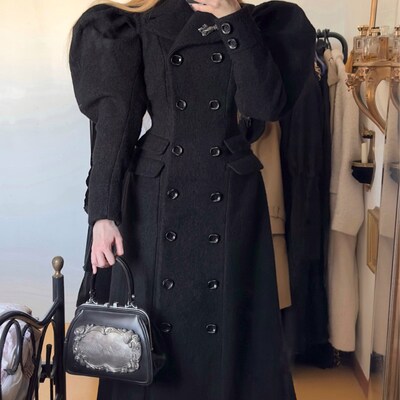 Coat solomiya in Edwardian Style Vintage Style Wool Coat - Etsy