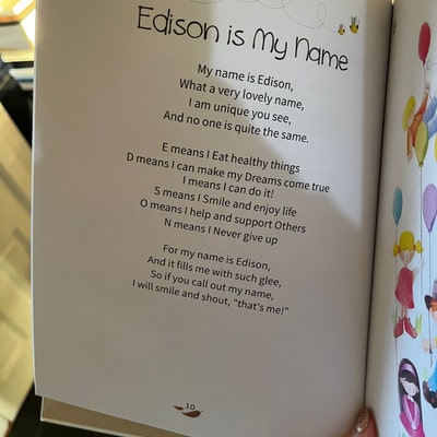 Personalised Nursery Rhyme & Poems Keepsake Book for Newborns and ...