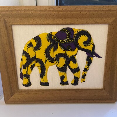 African Fabric Wall Art Gift African Fabric Picture African Wax Print ...